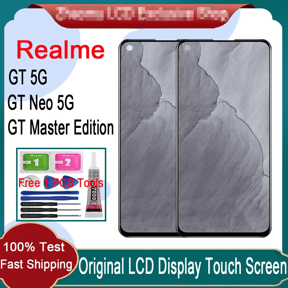 Original AMOLED Realme GT 5G GT Neo GT Master Edition 5G จอแสดงผล LCD หน้าจอสัมผัสเปลี่ยน ...