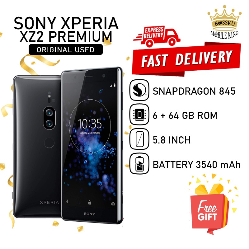 ของแท้ 100% สมาร์ทโฟน Sony Xperia XZ2 Premium (64GB + 6GB Ram) Snapdragon 845 5.7 นิ้ว 4K HDR ...