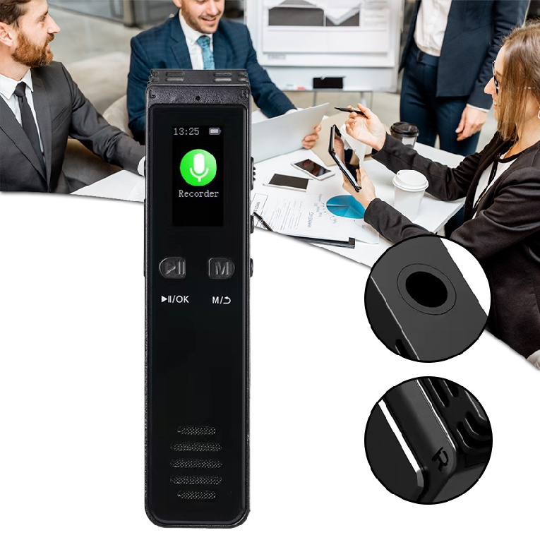 Mini Digital Voice Activated Sound Audio Recorder 32G Dictaphone MP3 ...