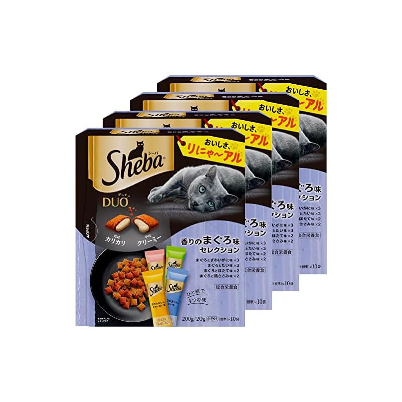 Sheba Duo Cat Food Aromatic Tuna Flavor Selection for Adult Cats 200g x ...