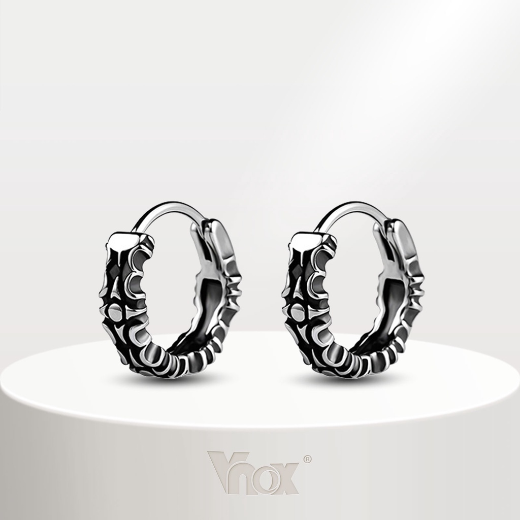VNOX เครื่องประดับ ต่างหูสแตนเลส รูปกะโหลก สไตล์โกธิคเรโทร สําหรับ ...