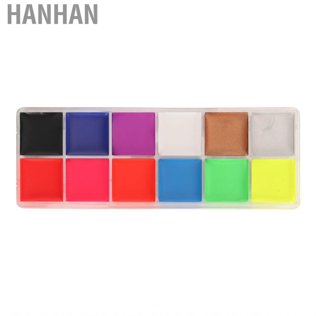Hanhan Face Body Paint 12 Color Professional Waterproof Vibrant Colors ...