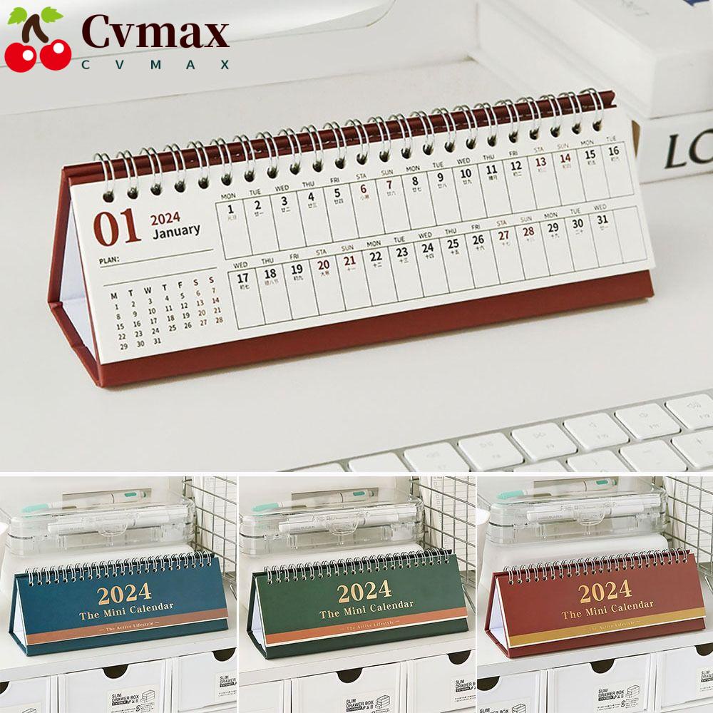 Cvmax ปฏิทินตั้งโต๊ะ ปี 2024 ปฏิทินตั้งโต๊ะ คุณภาพสูง สําหรับวางแผนรายเดือน | Shopee Thailand