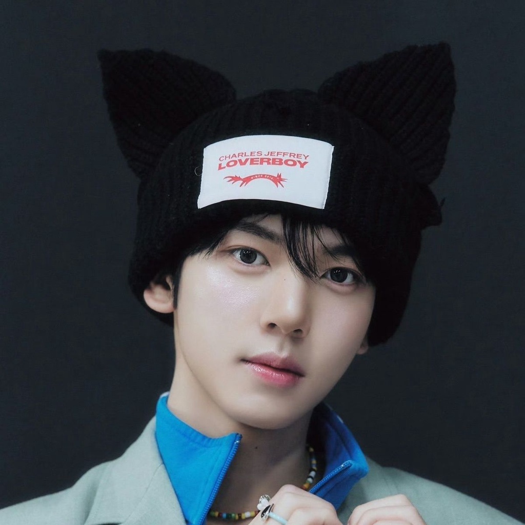 Han Weichen Cui Ranjun INS หมวกถัก ผ้าวูล ลายหูแมว สไตล์เกาหลี | Shopee ...