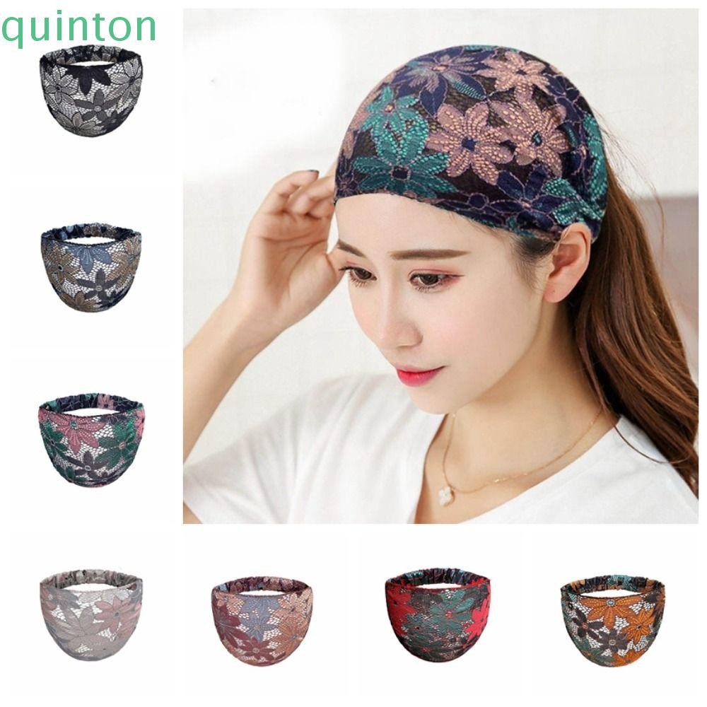 Quiton ที่คาดผมลูกไม้, Hollow Hair Hoop ตาข่ายดอกไม้แถบคาดศีรษะ,หวานสไตล์เกาหลี Headwear ...