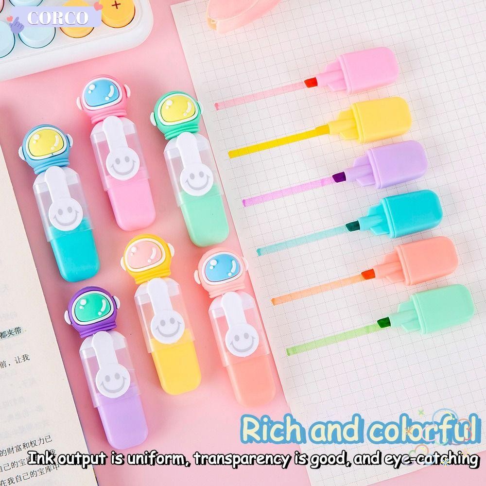 Corco 6 ชิ้น Highlighter, Capybara ปากกาเรืองแสง DIY Marker ปากกา ...