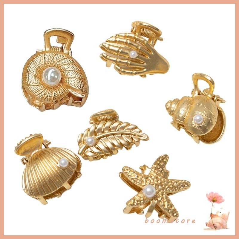 Boom Shell และ Pearls Top Clamp เครื่องประดับผม Graceful Shell กิ๊บติด ...