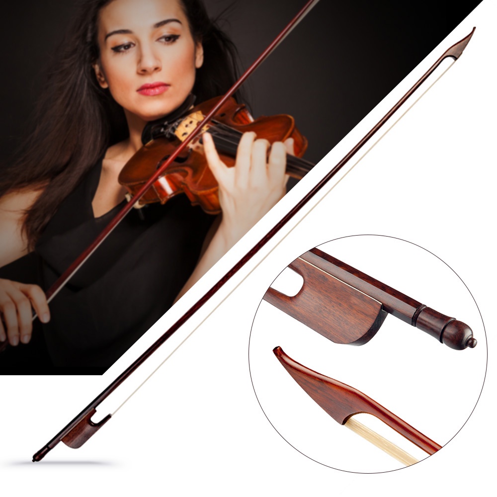 Professional Snakewood Round Stick Violin Bow Baroque Style White ...