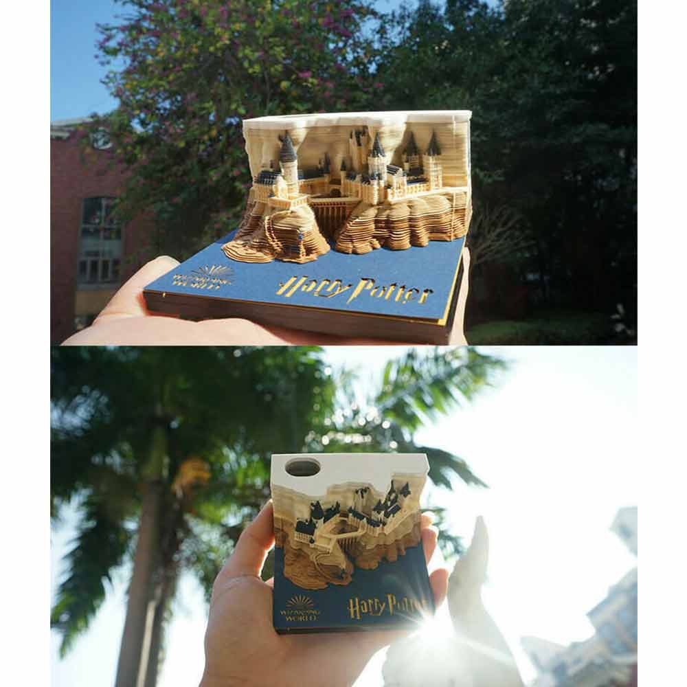3 d model stickers paper carving post-it gift harry potter hogwarts ...