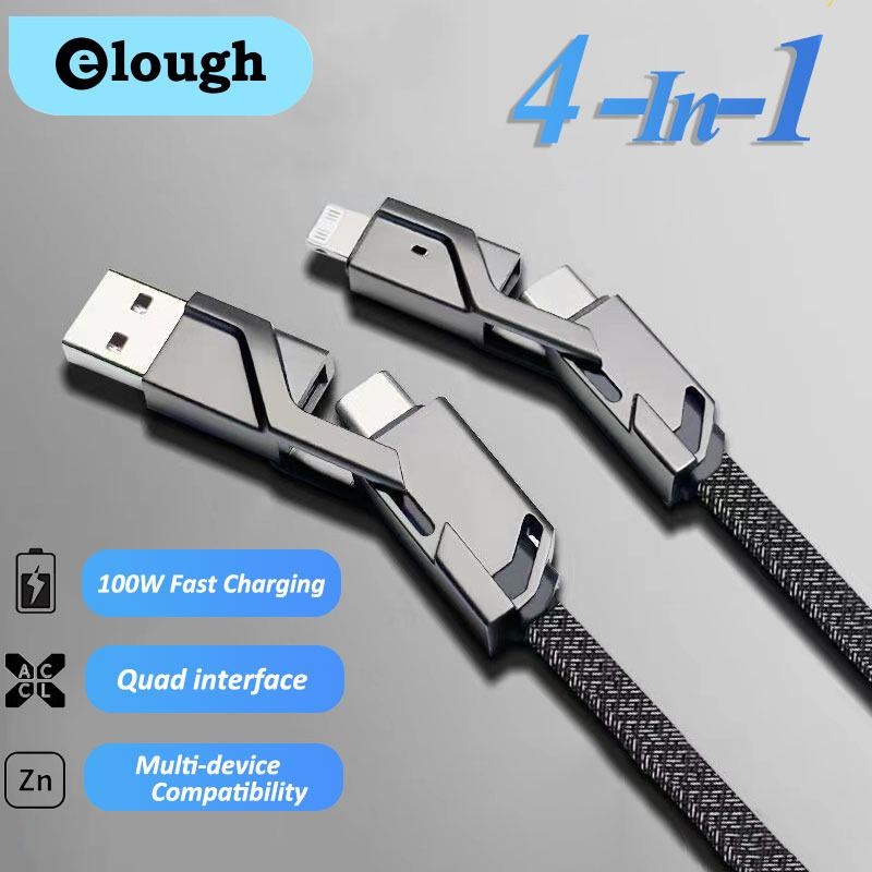 Elough 4 In 1 สายชาร์จ Type C USB C เป็น Type C 100W 1 เมตร 1.5 เมตร 2 ...