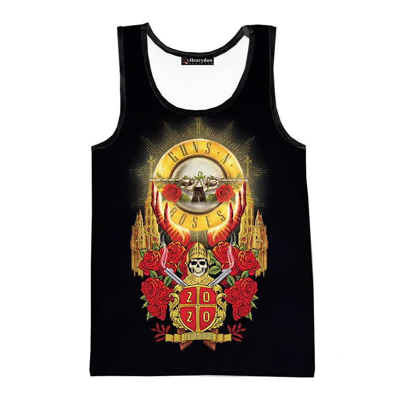Guns N Roses Tank Tops Streetwear แฟชั่นฤดูร้อนผู้ชายเสื้อแขนกุดฤดู ...