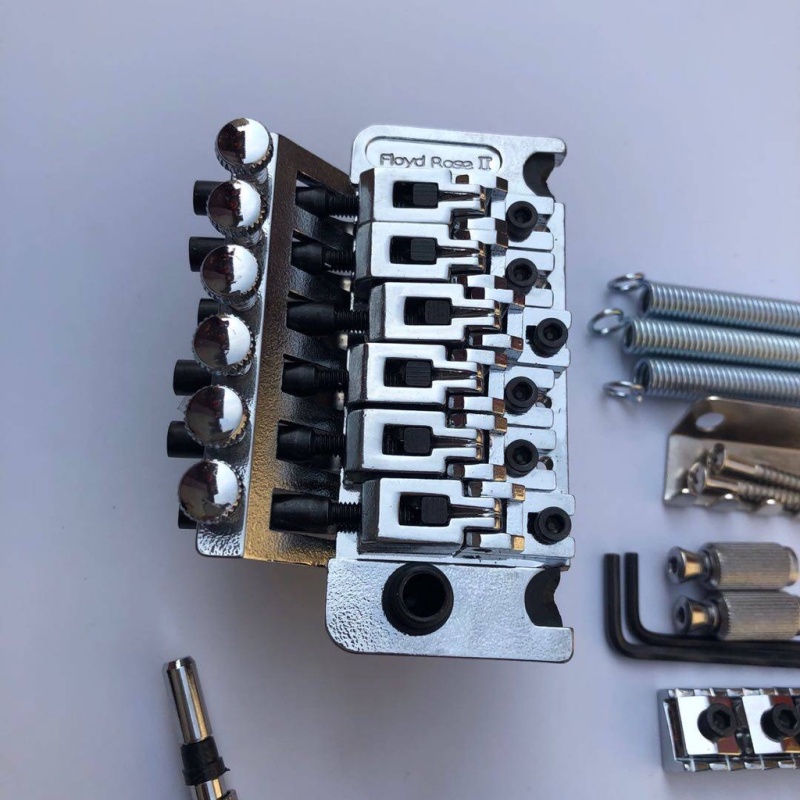 ใหม่ Chrome Floyd Rose II Double Locking Tremolo System Bridge อุปกรณ์ ...