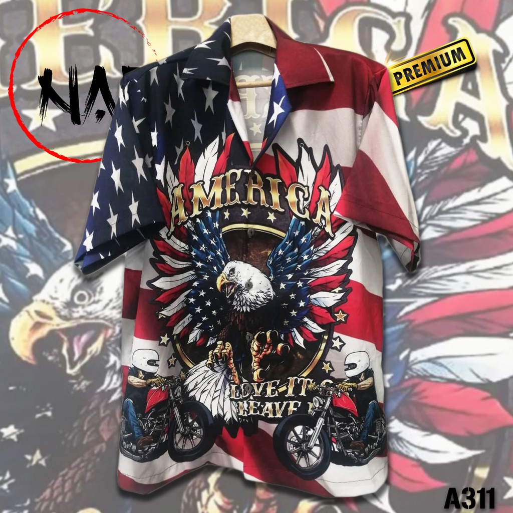 เสื้อเชิ้ต ผ้าเรยอน สไตล์ฮาวาย อเมริกัน A311 | Shopee Thailand