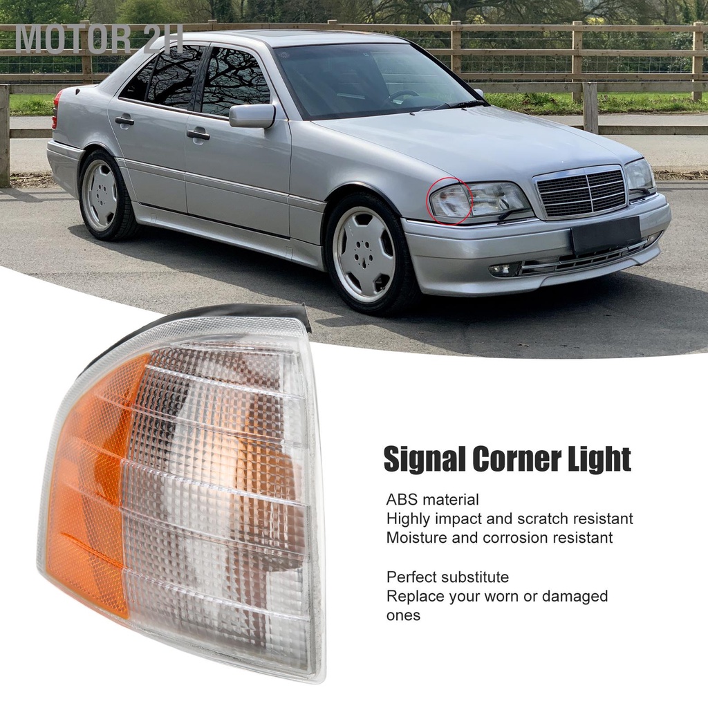 Motor 2H ด้านหน้ารถมุมไฟสัญญาณเปลี่ยนหลอดไฟสำหรับ W202 1993-2001 US ...