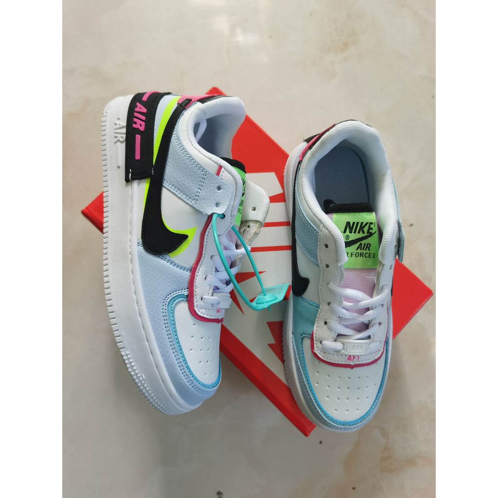 Nike Air Force 1 "Shadow Macaron" ผ้าใบหุ้มส้นน้ำหนักเบาเป็นพิเศษสำหรับ ...