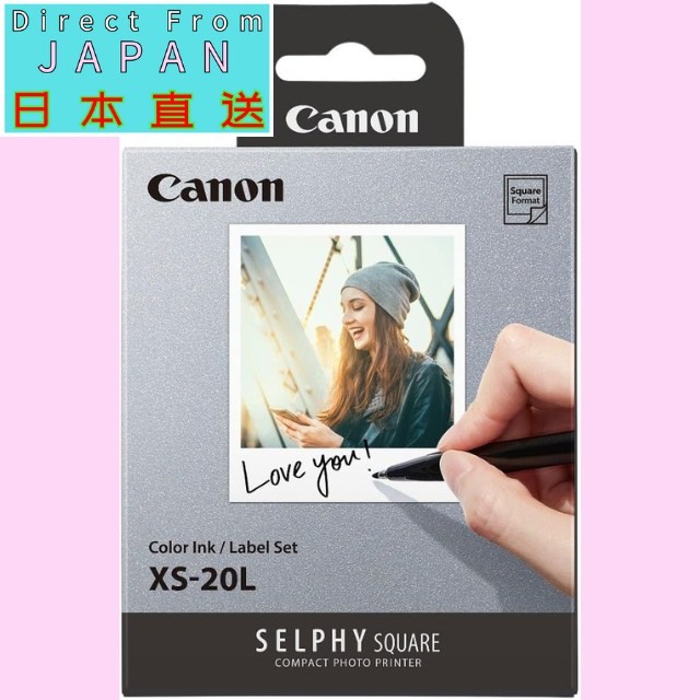 ชุดหมึกสี/ฉลากสำหรับ Canon SELPHY SQUARE QX10/QX20 XS-20L【ตลับหมึก สติก ...