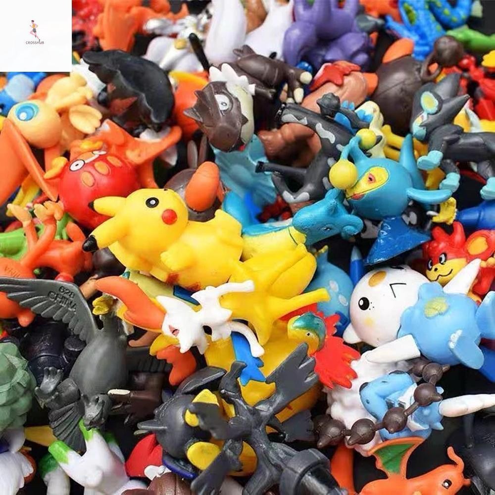 Cross Pokemon Action Figure ของขวัญวันเกิด Mini 2-4 ซม.ของเล่น Pikachu ...