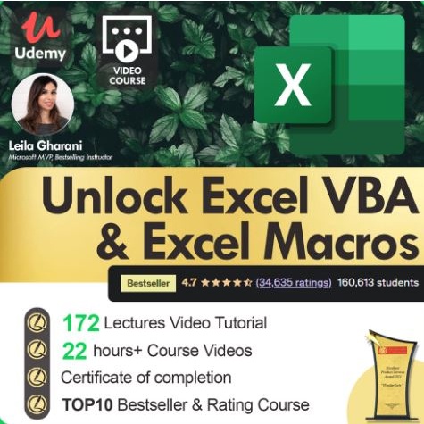 [UDEMY Course] Unlock Excel VBA and Excel Macros (172 Lectures, 22 hours+ Video Tutorial ...