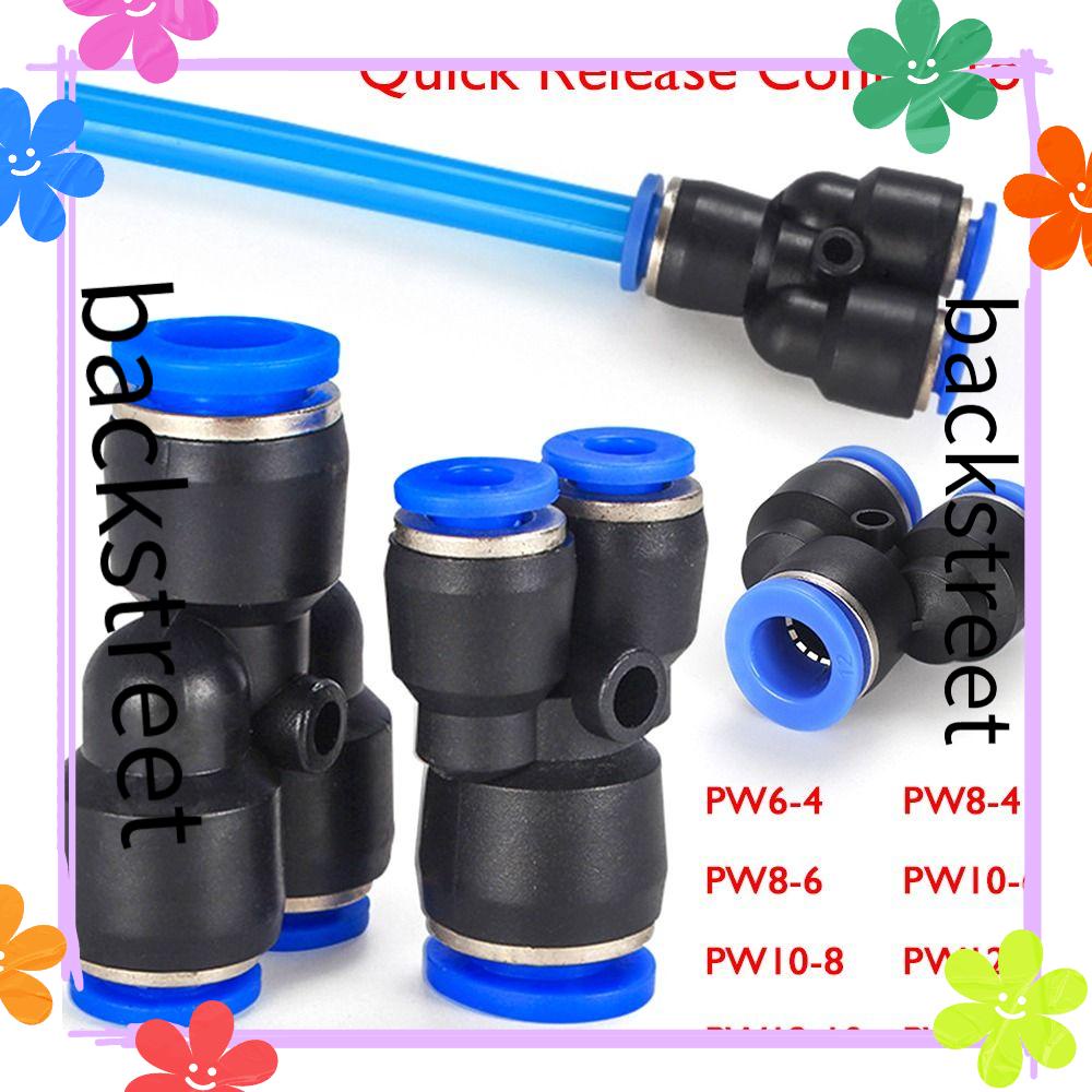 Backstreet 5 ชิ้น ตัวเชื่อมต่อท่ออากาศ PVC แบบปลดเร็ว Push In PW Y Type ...