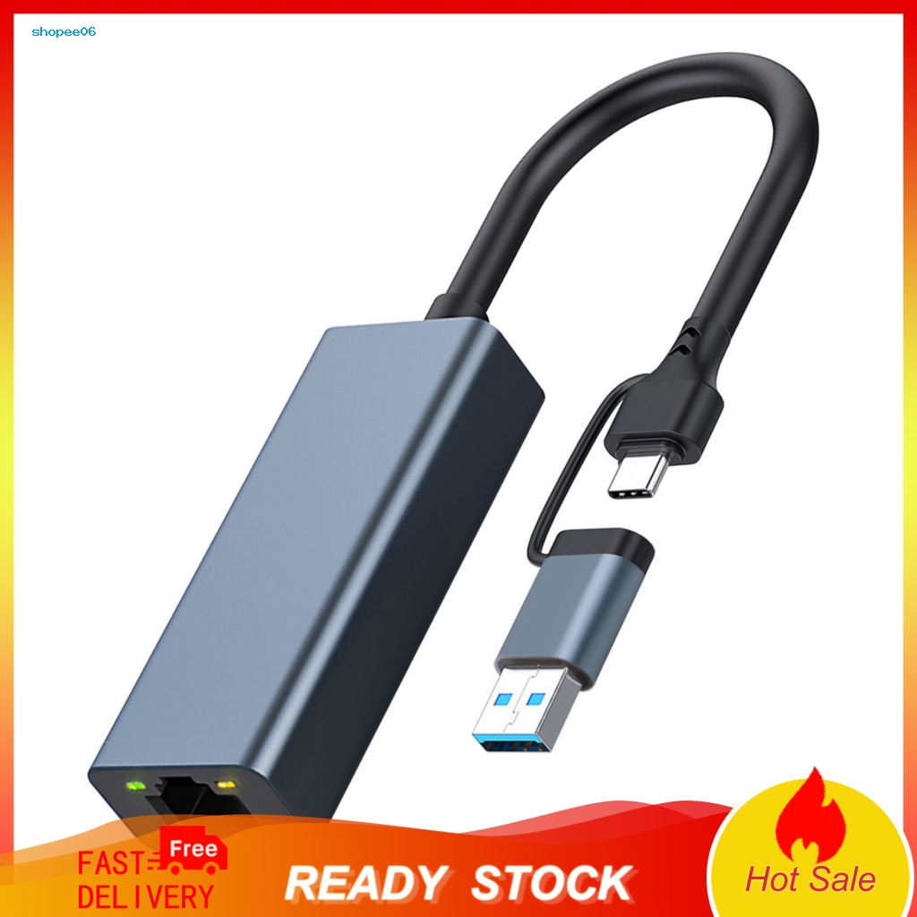 Setn การ์ดเครือข่ายอีเธอร์เน็ต 2 in 1 USB30 Type-C RJ45 กันการรบกวน สําหรับ MacBoo | Shopee Thailand