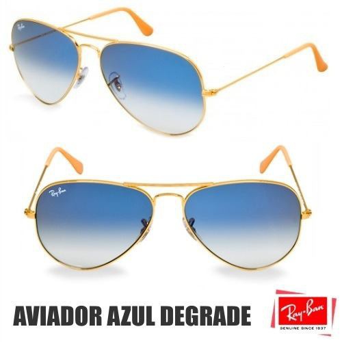 แว ่ นกันแดดนักบิน Ray-ban Rb3025 Rb3026 Culture Blue C/Golden Crystal ...