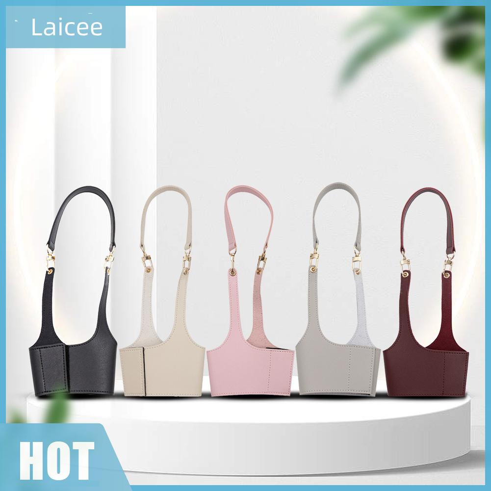 [Laicee.th] กระเป๋าใส่แก้วกาแฟ หนัง PU พร้อมสายคล้อง | Shopee Thailand