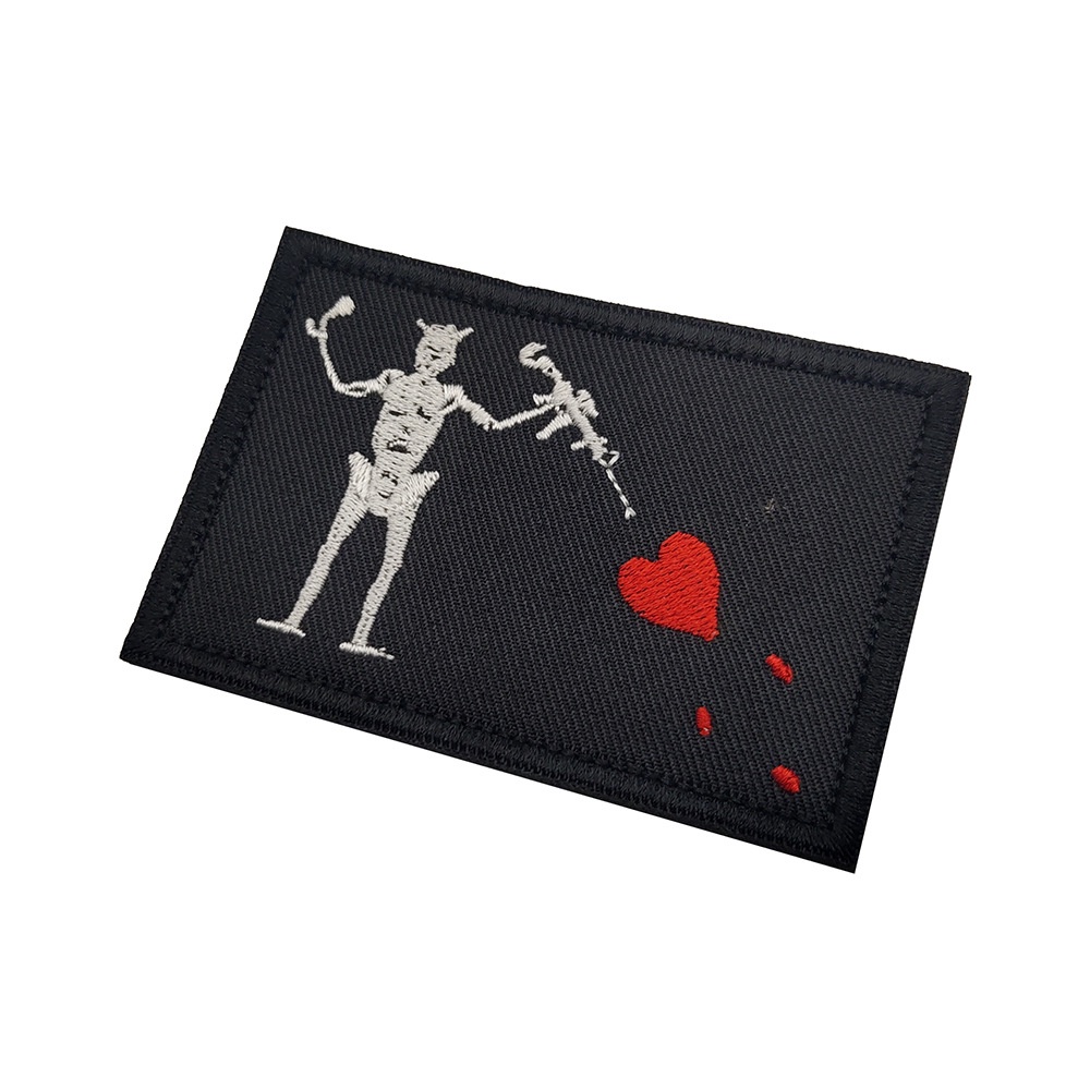 Haike กลางแจ้งโจรสลัด Edward Beard ปักผ้าสติกเกอร์สามง่าม Red Heart ...