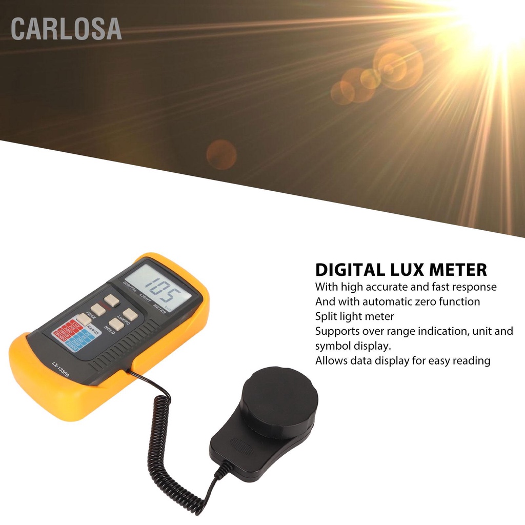 CARLOSA LX1330B LIGHT METER แยกประเภท Digital Illuminance Meter ความแม่นยำสูง Photometer ได้ถึง ...