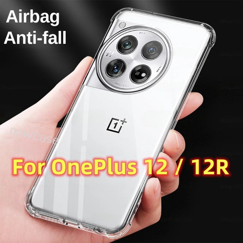 เคสโทรศัพท์มือถือ ซิลิโคนนิ่ม TPU ใส กันกระแทก ปิดด้านหลัง เรียบง่าย แฟชั่น สําหรับ OnePlus 12 ...