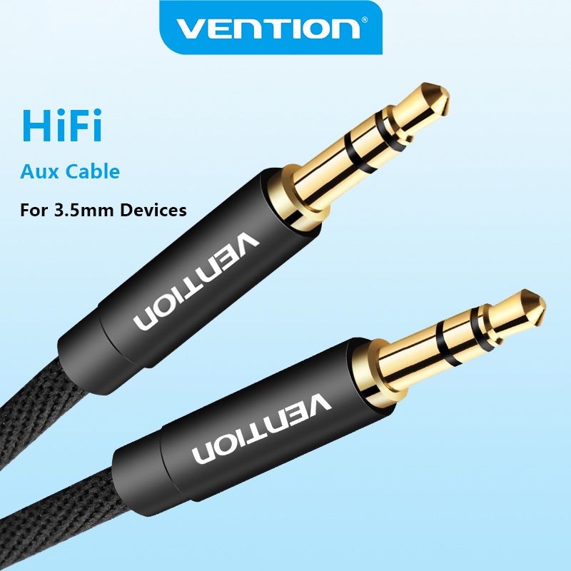 Vention สายสัญญาณเสียงสเตอริโอ Hi-Fi ตัวผู้ เป็นตัวผู้ 3.5 มม. ชุบทอง ...