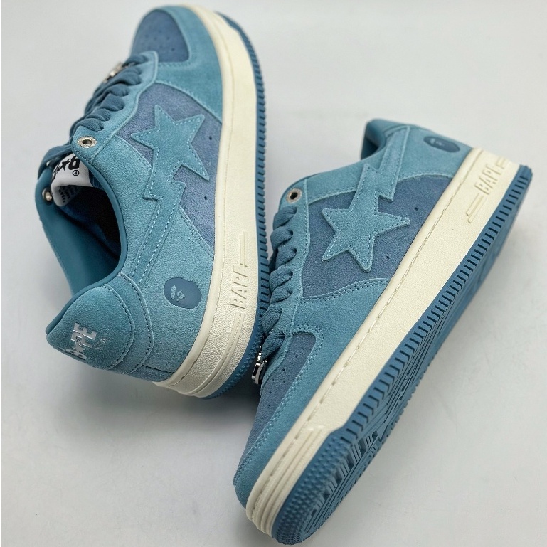 Bape x Nike Air Force 1 Low '07 "Blue Suede" รองเท้าผ้าใบลำลองแบบตัดต่ำ ...