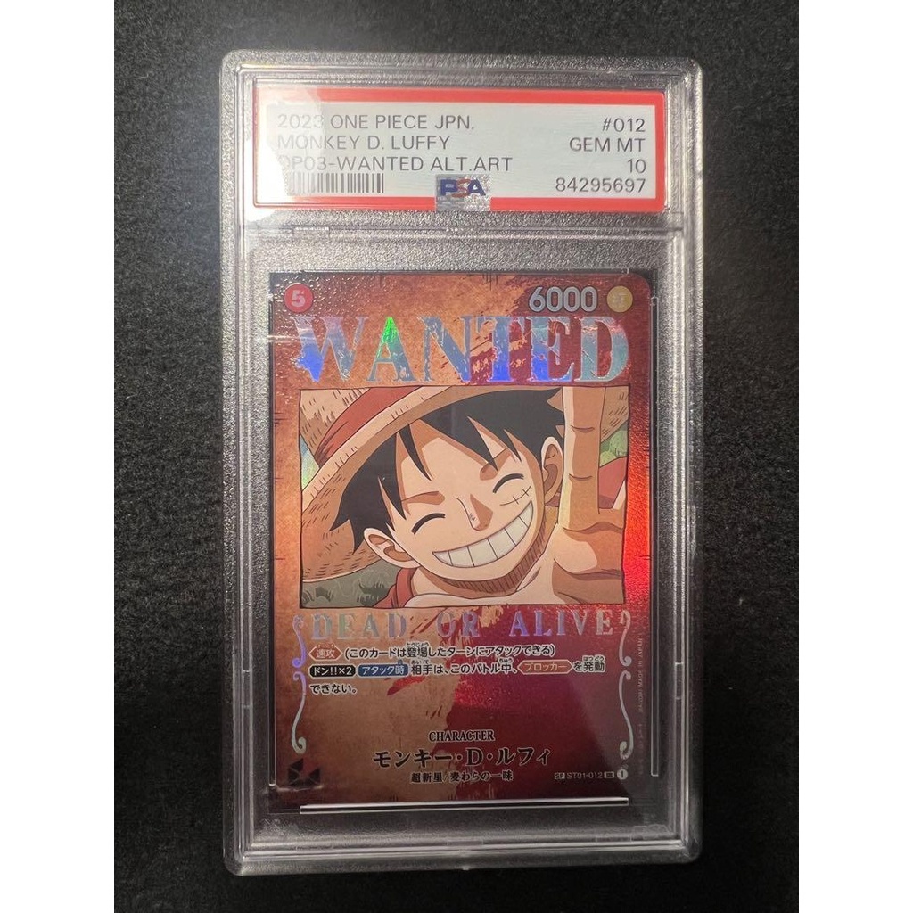 One Piece Card Monkey D Luffy ST01-012 WANTED PSA10 Japanese [Direct from Japan] | Shopee Thailand
