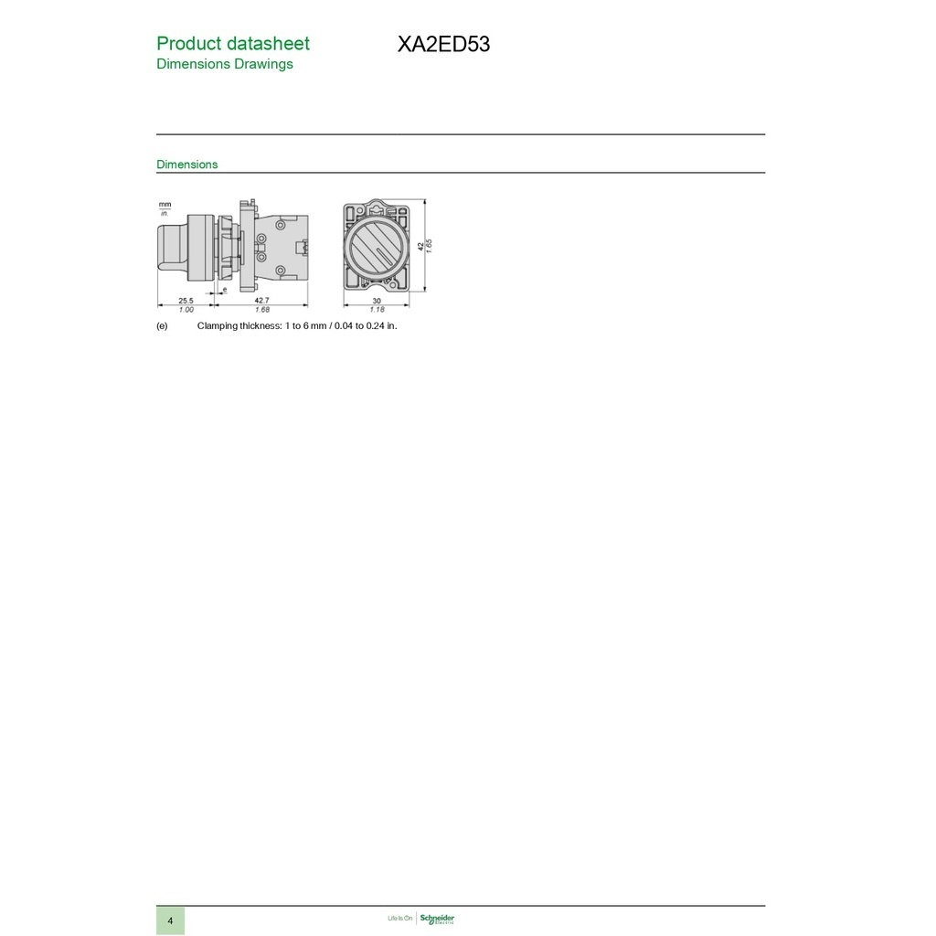 Schneider Electric - Selector switch , ขนาด 22 mm, 3 ตำแหน่ง, แบบ ...