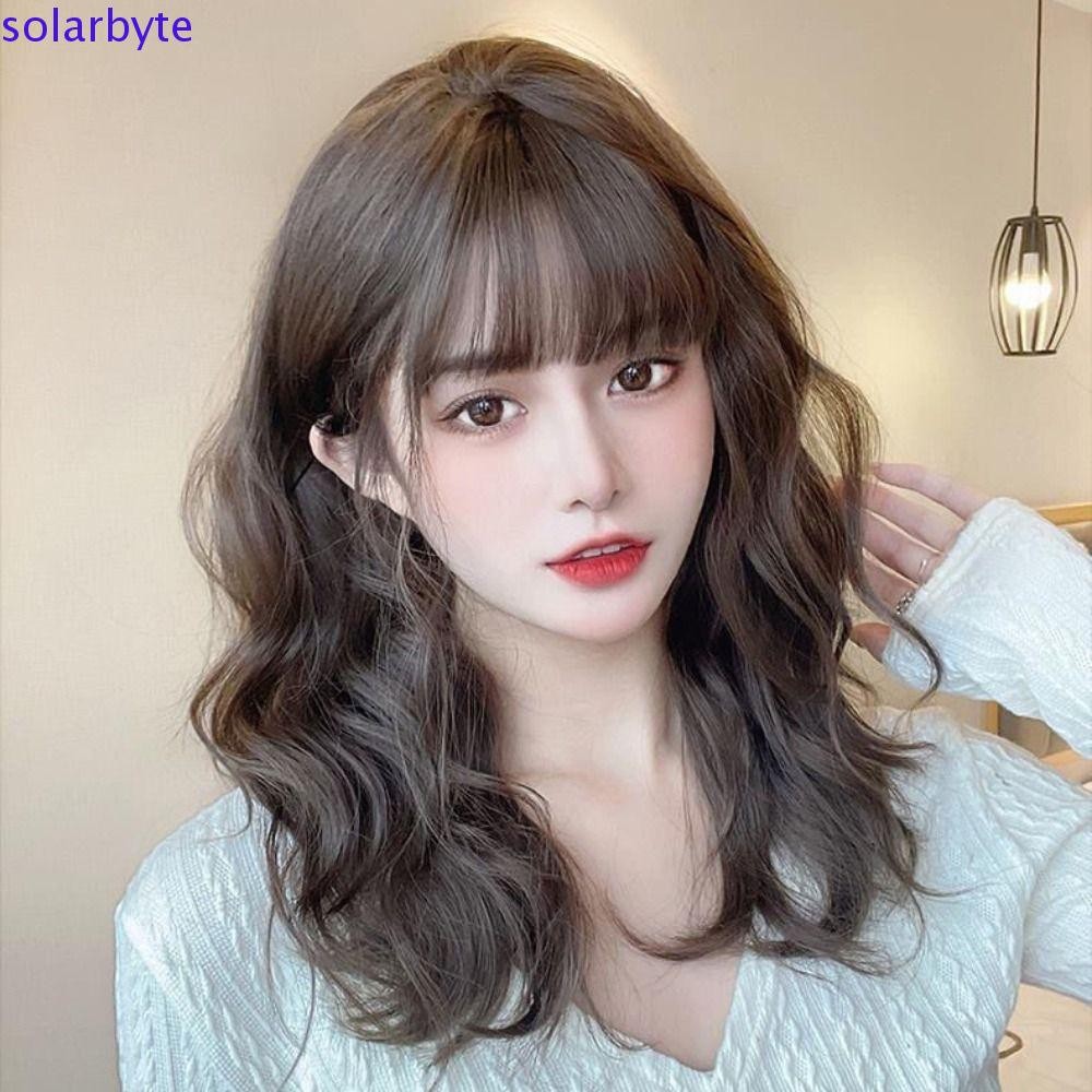 Solarbyte สีน้ําตาล Bob วิกผมที่มองไม่เห็นหวานคุณภาพสูงทนความร้อนเส้นใยอุปกรณ์เสริมผมผม ...