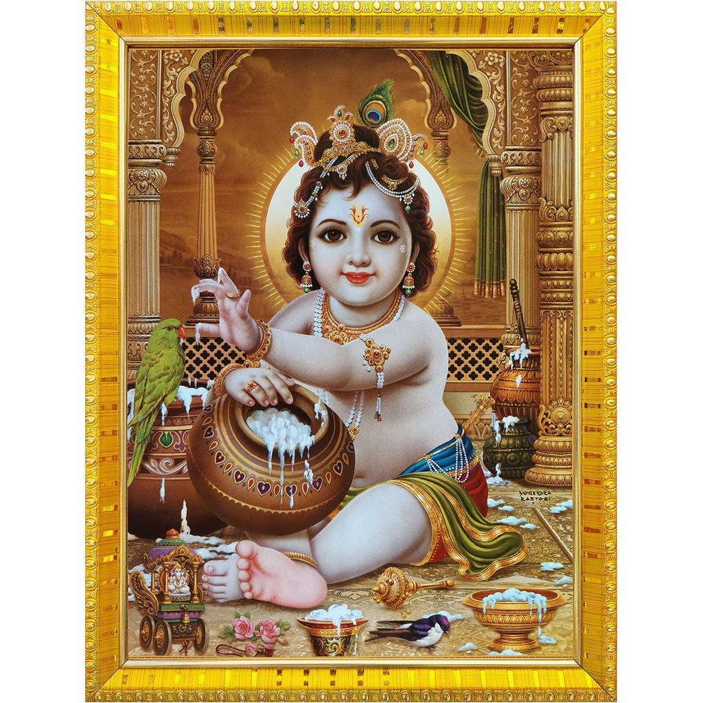 Bal roop krishna bal gopal baby เด็ก kanha ji makhan chor โปสเตอร์ Puja ...