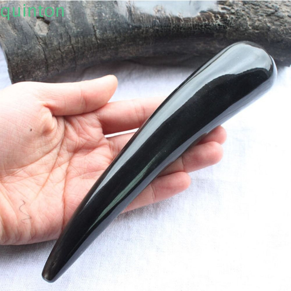 Quinton Gua Sha Board, Black Buffalo Horn นวดผ่อนคลายขูดบาร์, Dredge ...
