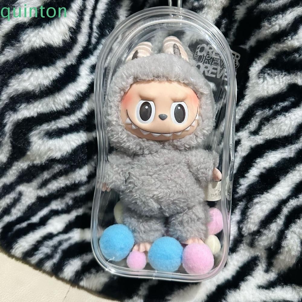 Quinton Labubu Time ตุ๊กตา Out-leged กระเป๋า,พวงกุญแจโปร่งใส Labubu ...