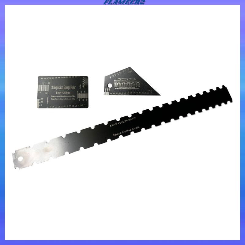 [Flameer2] กีตาร์คอหยักตรงไม้บรรทัดสแตนเลสกีตาร์เบส Fret Leveling ไม้ ...