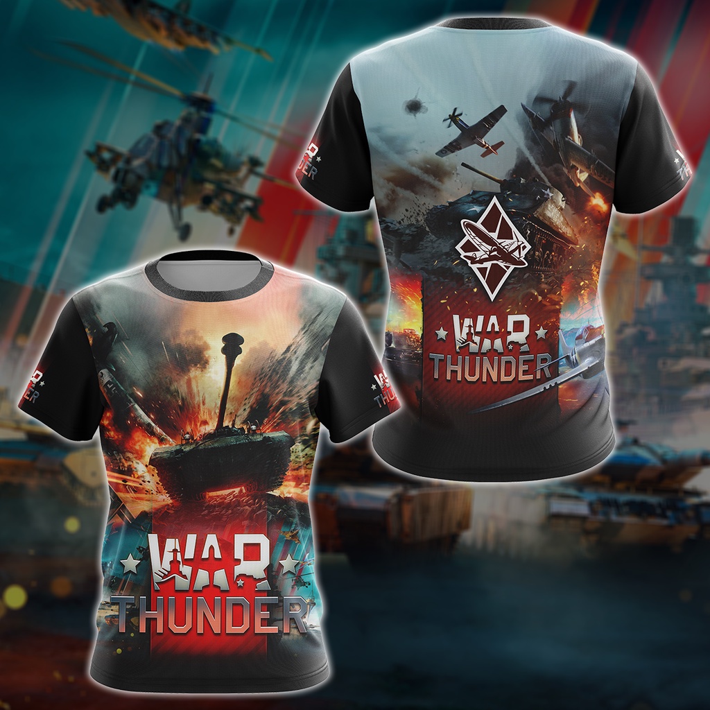 เสื้อยืดแขนสั้น พิมพ์ลาย War Thunder Video Game 3D | Shopee Thailand