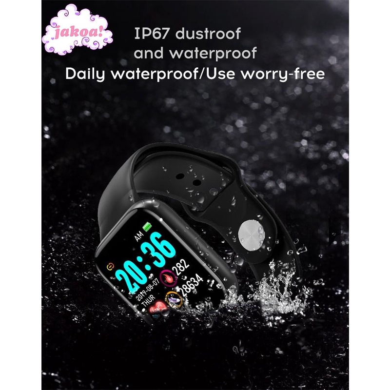 นาฬิกาข้อมือ Smart Watch Y68 128*128P 128KB เหมาะกับการออกกําลังกาย | Shopee Thailand
