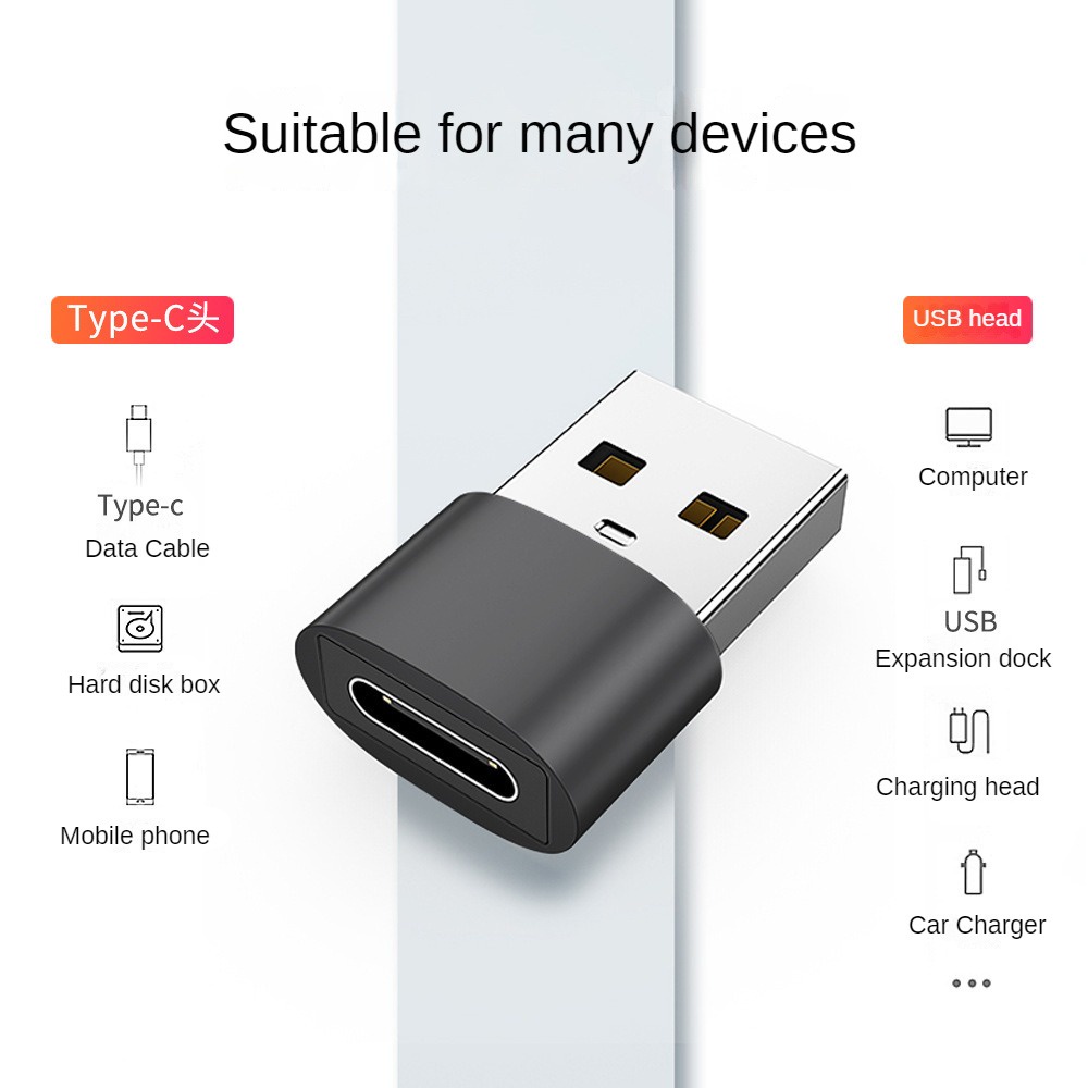 Usb Male to Type-c Female Adapter OTG Converter รองรับการส ่ งข ้ อมูล ...