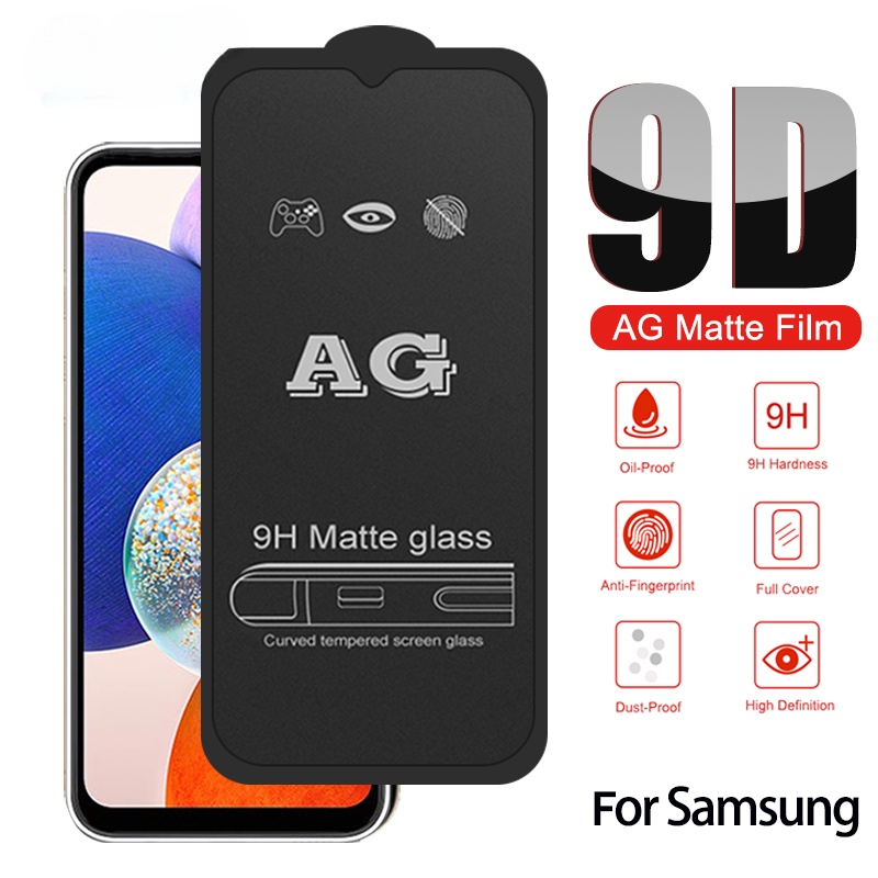 ฟิล์มกระจกนิรภัยกันรอยหน้าจอ เนื้อแมตต์ 9D AG สําหรับ Samsung Galaxy A05 A05S A04e A04S A04 A14 ...