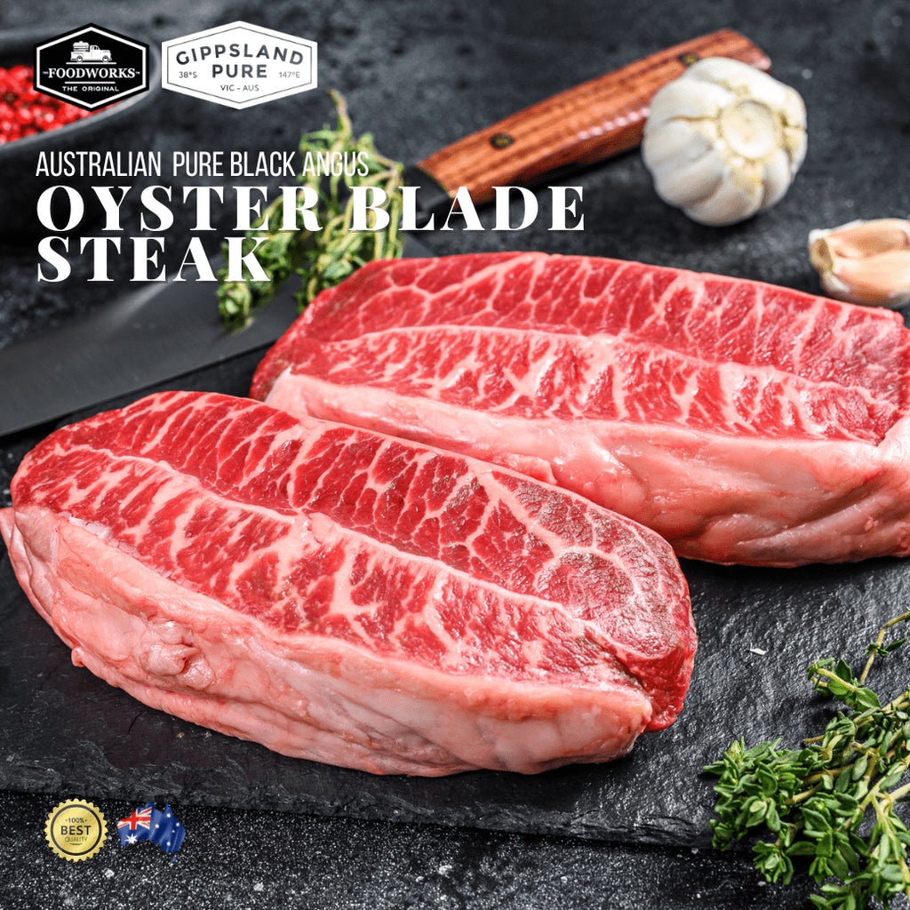 Gippsland Pure Black Angus Oyster Blade Steak เนื้อออสเตรเลีย แบล็ค แอ ...