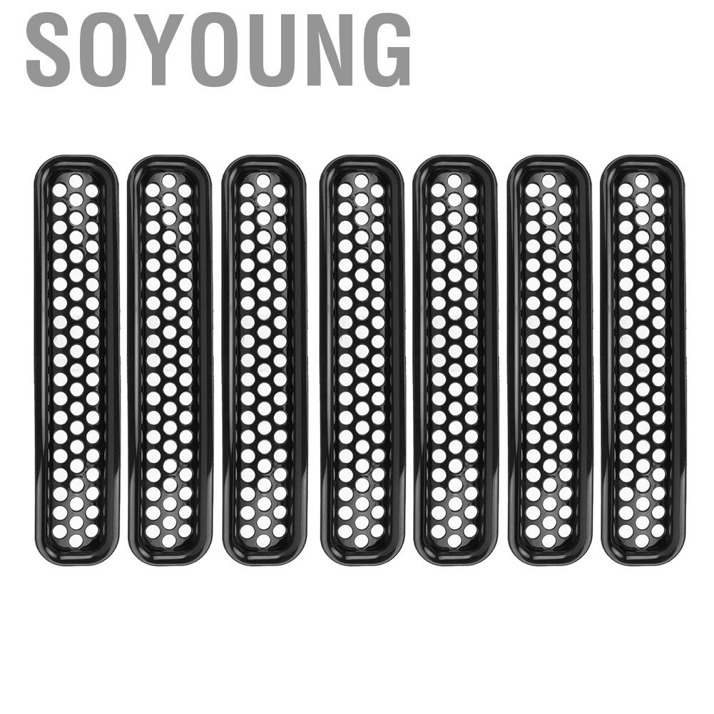 Soyoung 7pcs -On Front Mesh Grille Grill Inserts Black Color Fits for ...