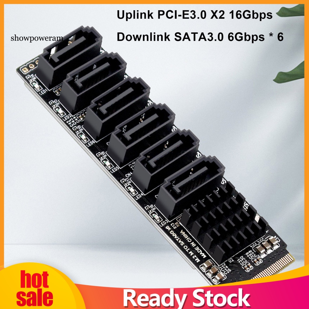 Spm อะแดปเตอร์การ์ดขยาย Pcie Gen3 Pcie Gen3 ความเร็วสูง 6 พอร์ต Sata ...