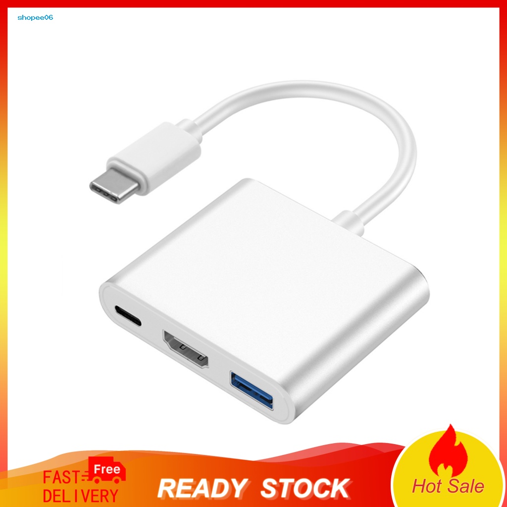 Setn 4 in 1 อะแดปเตอร์แปลงการ์ดรีดเดอร์ Type-C เป็น HDMI สําหรับ MacBook | Shopee Thailand