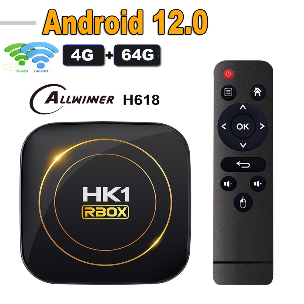 Hk1 RBOX H8S กล่องทีวี Android 12 Allwinner H618 6K 2.4G 5G Wifi 4GB 64G 32GB 16G BT4.0 เครื่อง ...