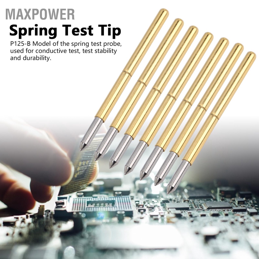 Maxpower 100 ชิ้น P125-B Test Probe 2.0 มิลลิเมตรสปริงทดสอบการตรวจจับ ...