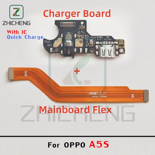 สําหรับ OPPO A5S USB Charger Board แท่นชาร์จพอร์ต Connector Flex Cable ...