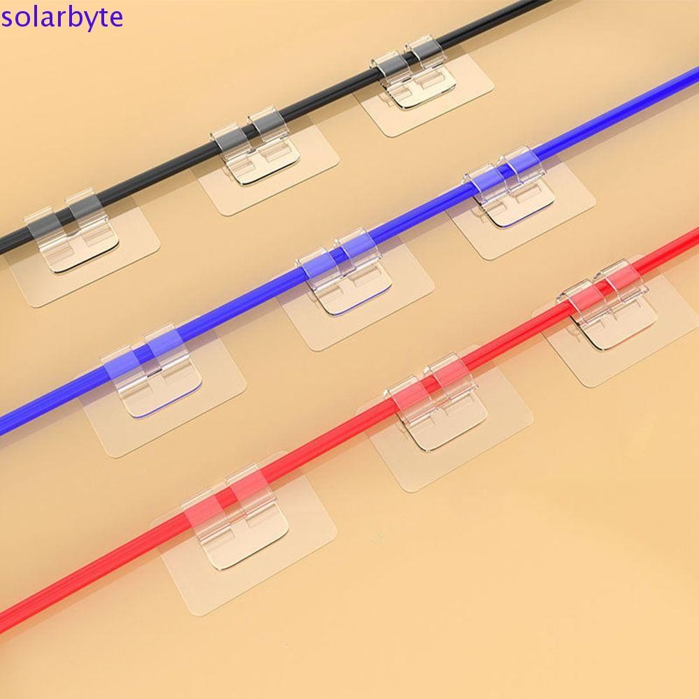 Solarbyte 10 ชิ้นโปร่งใสแขวนชั้นวางตะขอ,ติดผนัง Punch-ฟรีอเนกประสงค์ตะขอโปร่งใส,ลวด Organizer ...